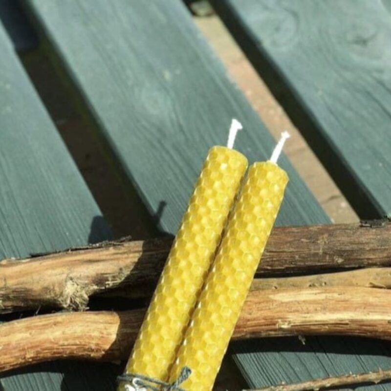 Hand-rolled Honeycomb Beeswax Candles (Set of 2) - Home Stuff