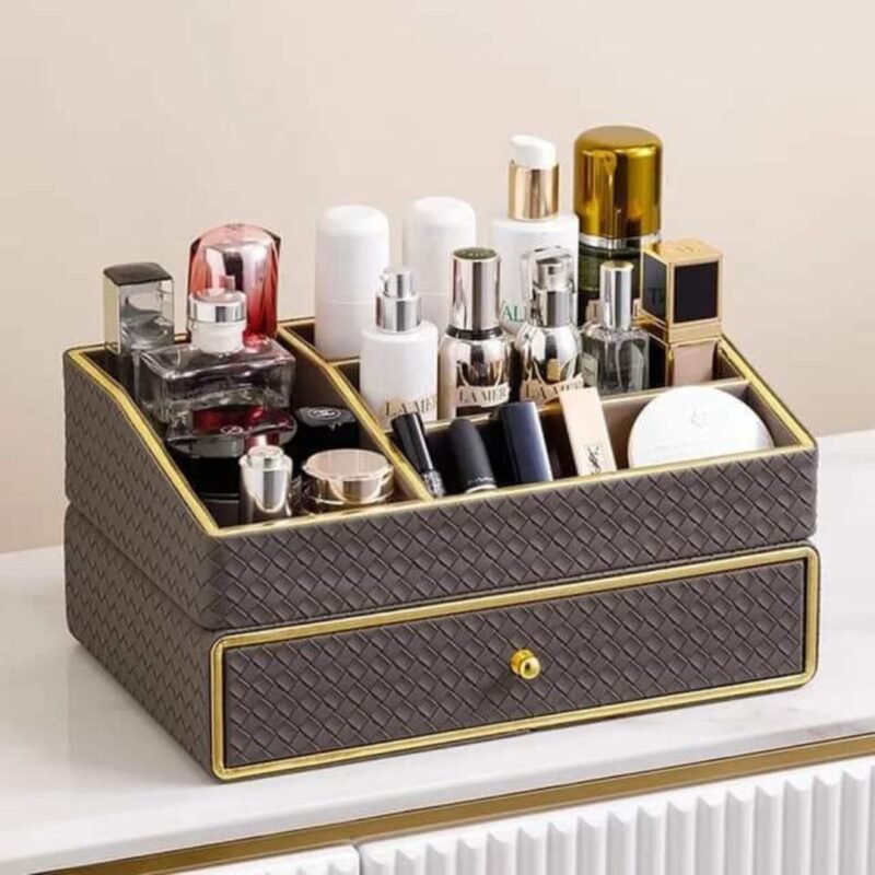 Luxurious Leather Compartmentalized/ Drawer Organizer - Home Stuff