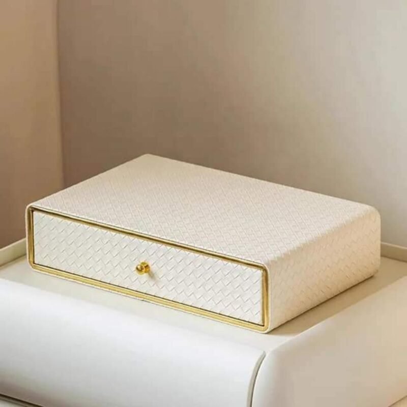 Luxurious Leather Compartmentalized/ Drawer Organizer - Home Stuff